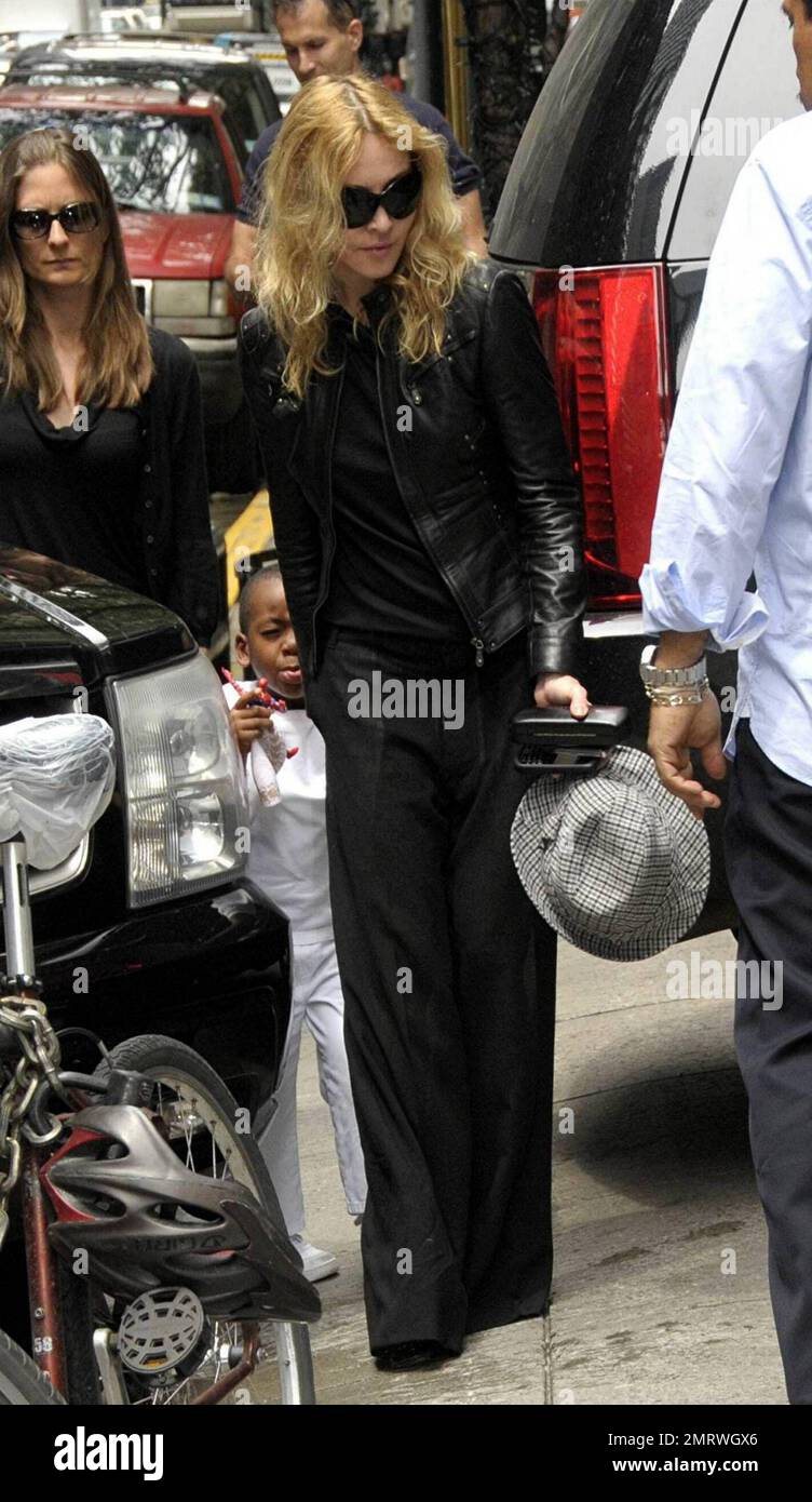 Madonna brings along her children David Banda, Rocco and Lourdes as she ...