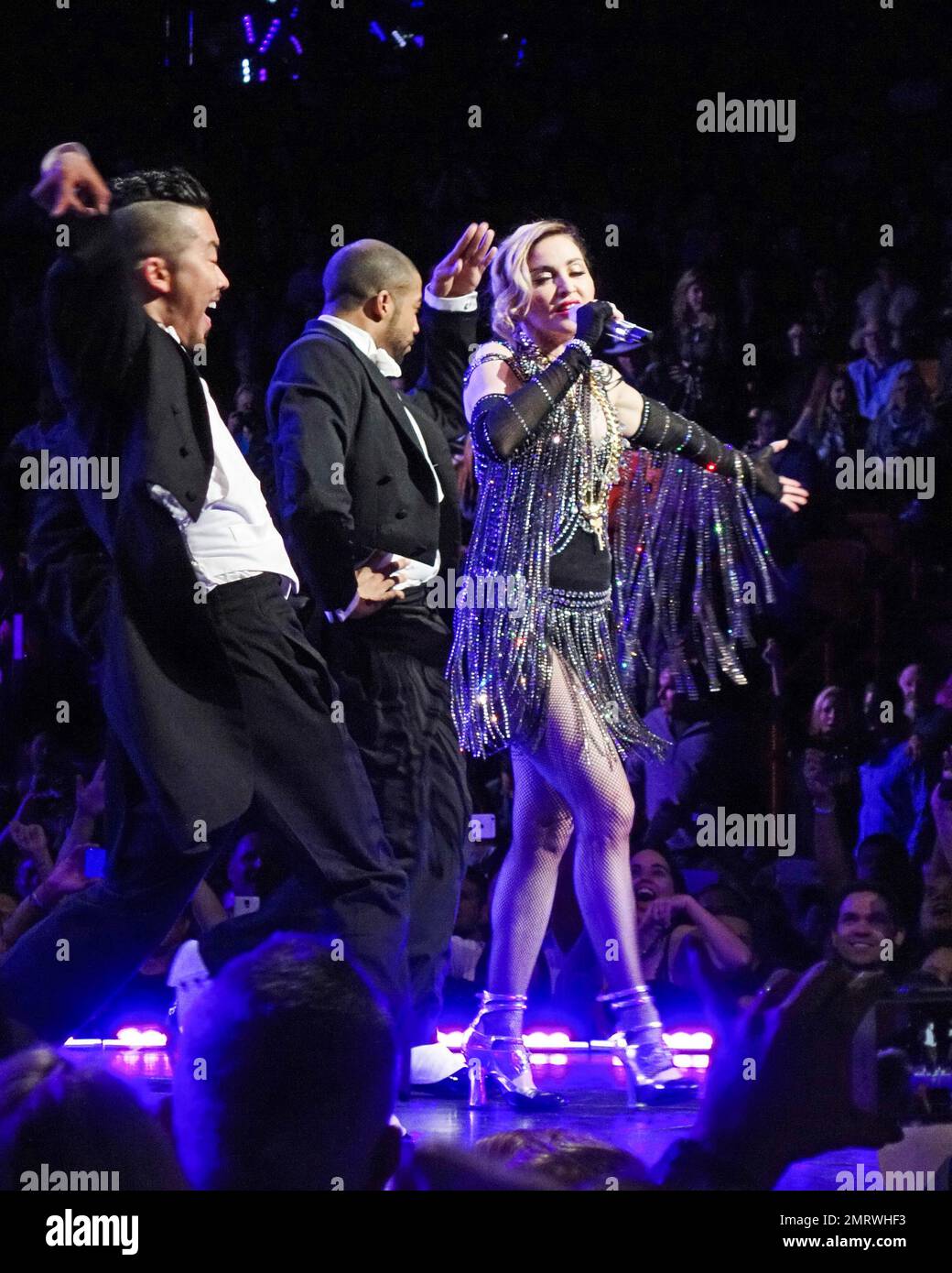 Madonna performs live during her Rebel Heart Tour at American Airlines ...