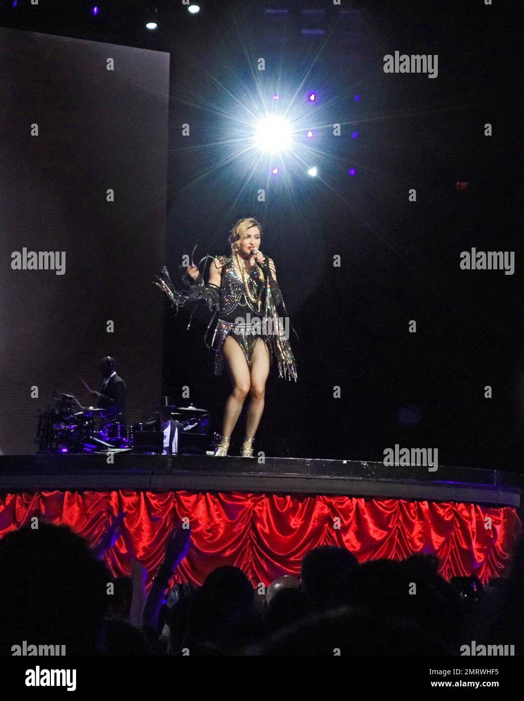 Madonna performs live during her Rebel Heart Tour at American Airlines ...