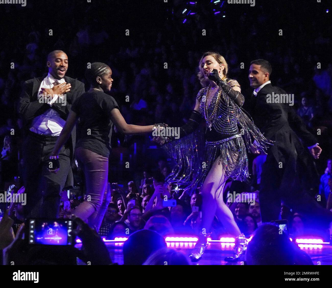 Madonna performs live during her Rebel Heart Tour at American Airlines ...