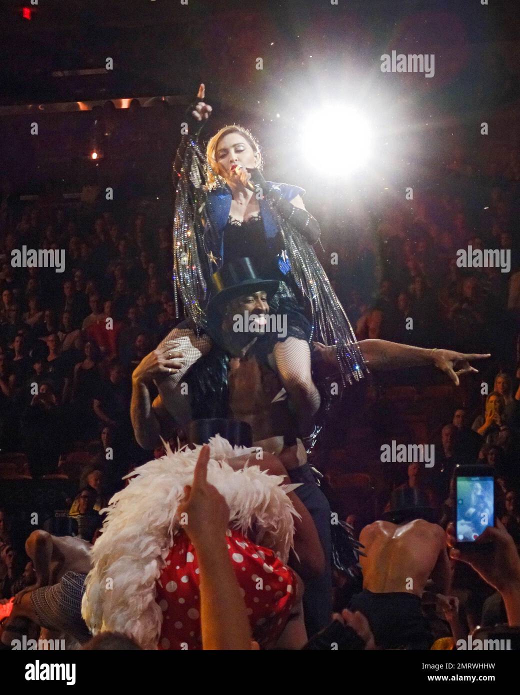 Madonna performs live during her Rebel Heart Tour at American Airlines ...