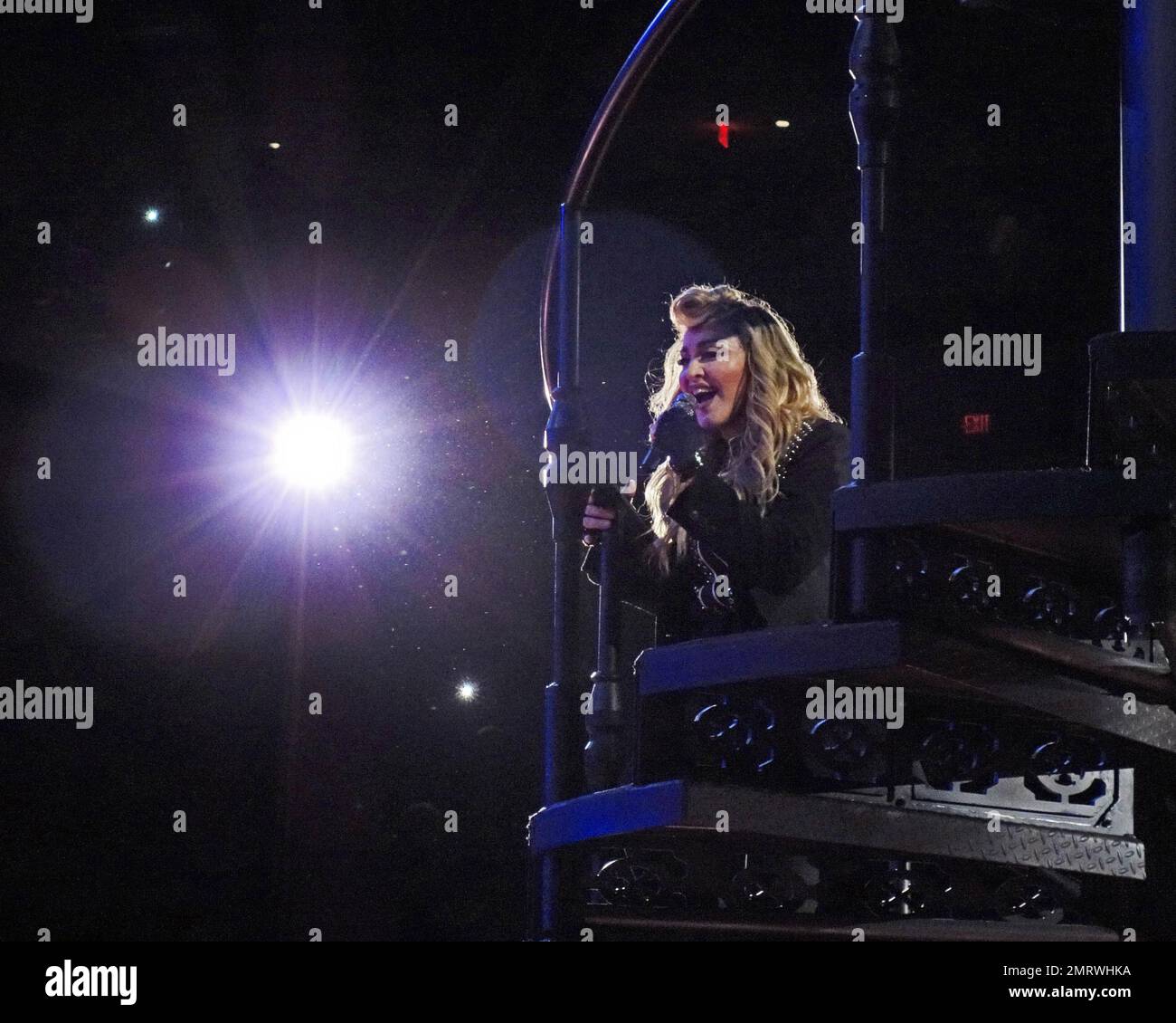 Madonna performs live during her Rebel Heart Tour at American Airlines ...