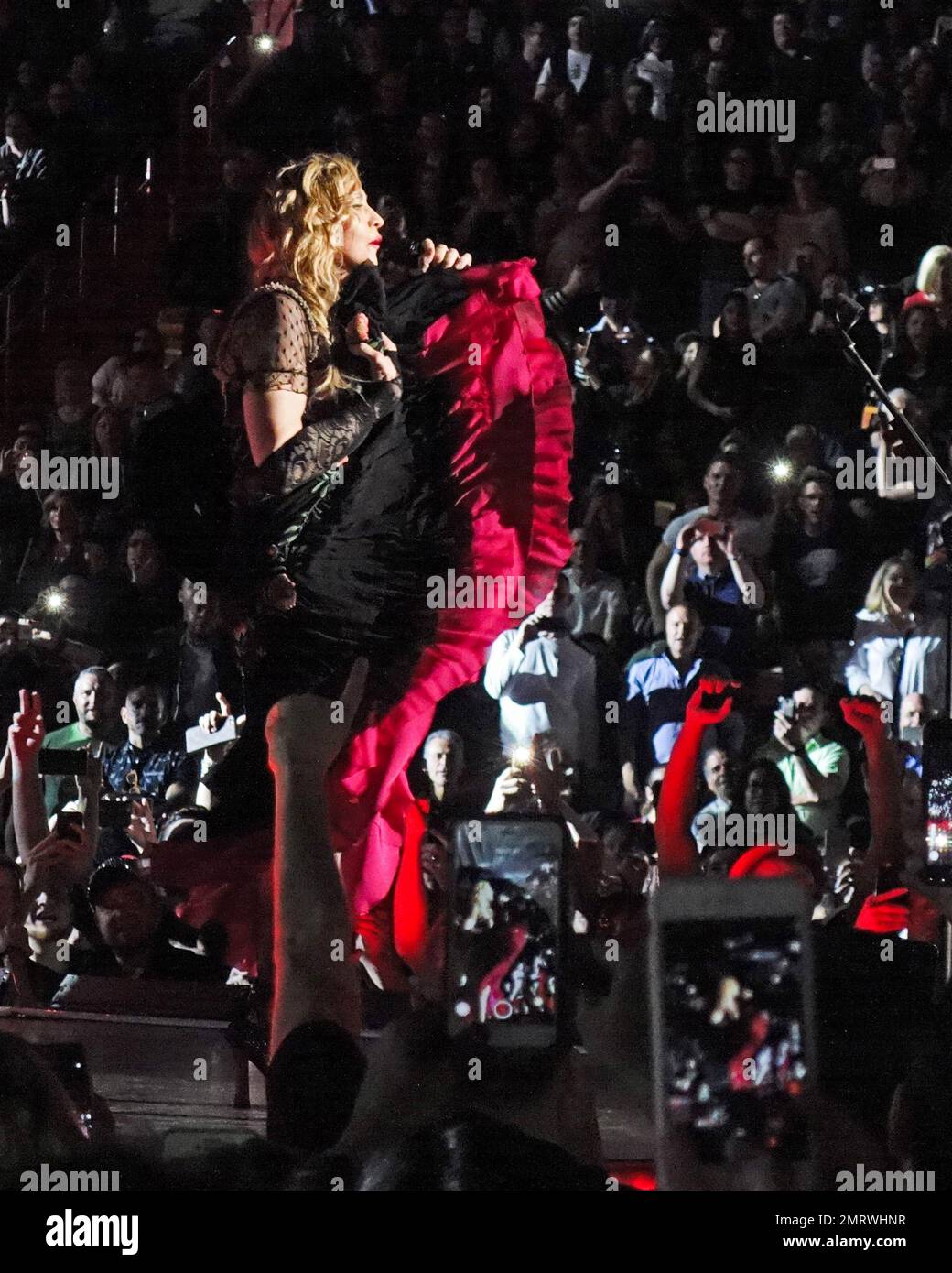 Madonna performs live during her Rebel Heart Tour at American Airlines ...