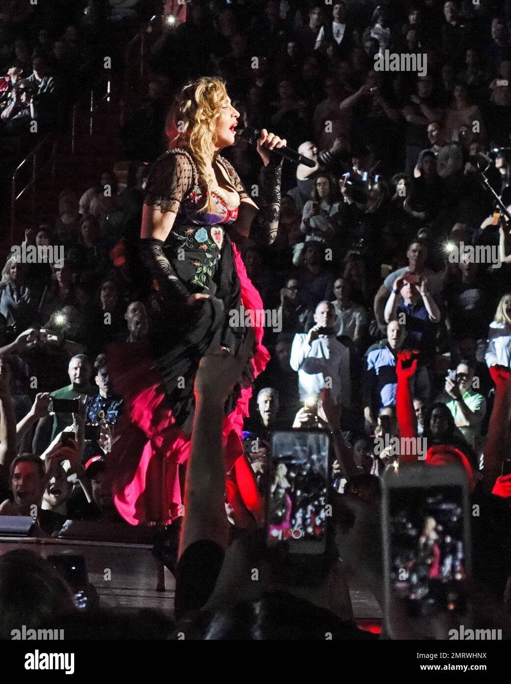 Madonna performs live during her Rebel Heart Tour at American Airlines ...