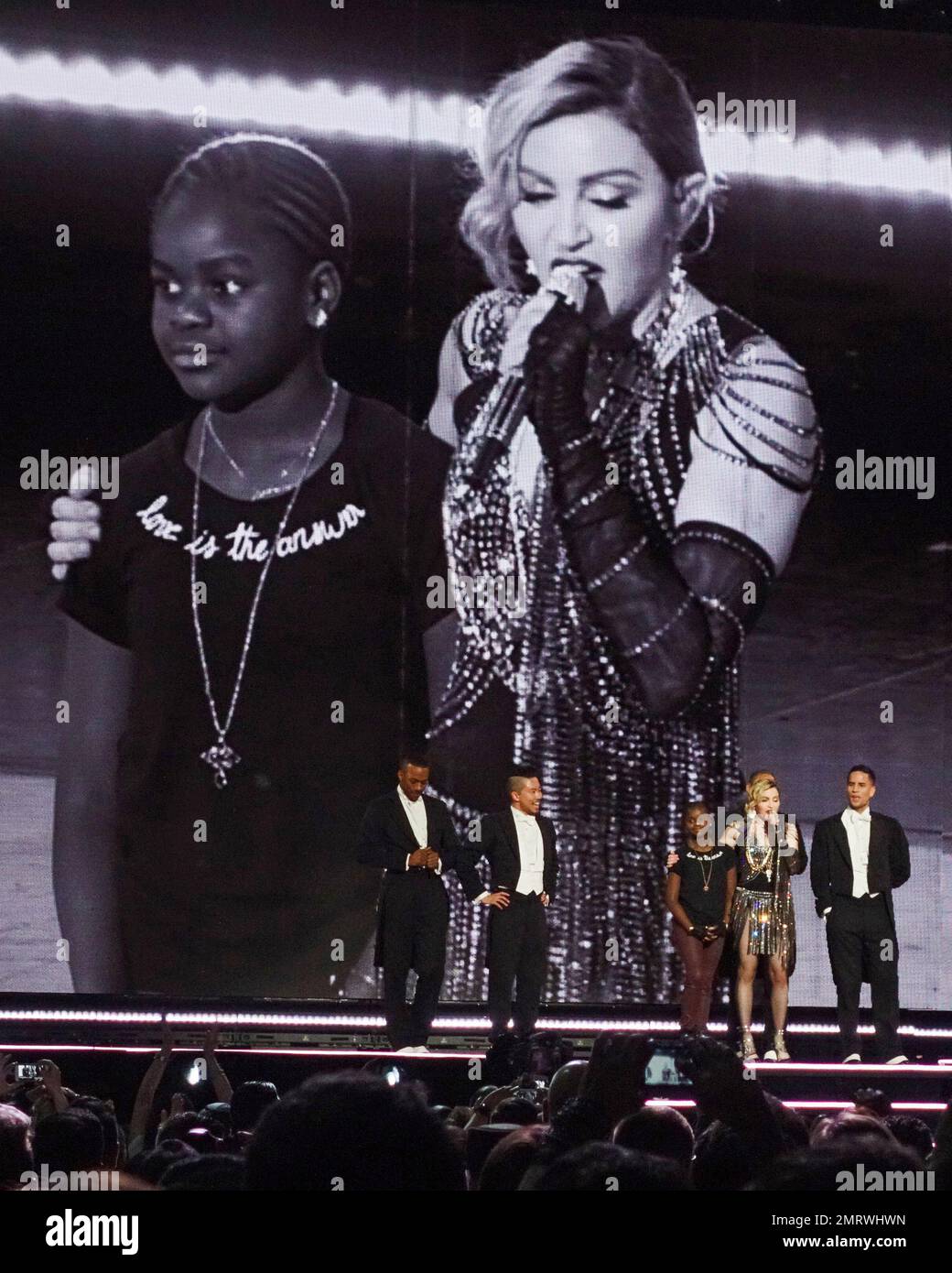 Madonna performs live during her Rebel Heart Tour at American Airlines ...