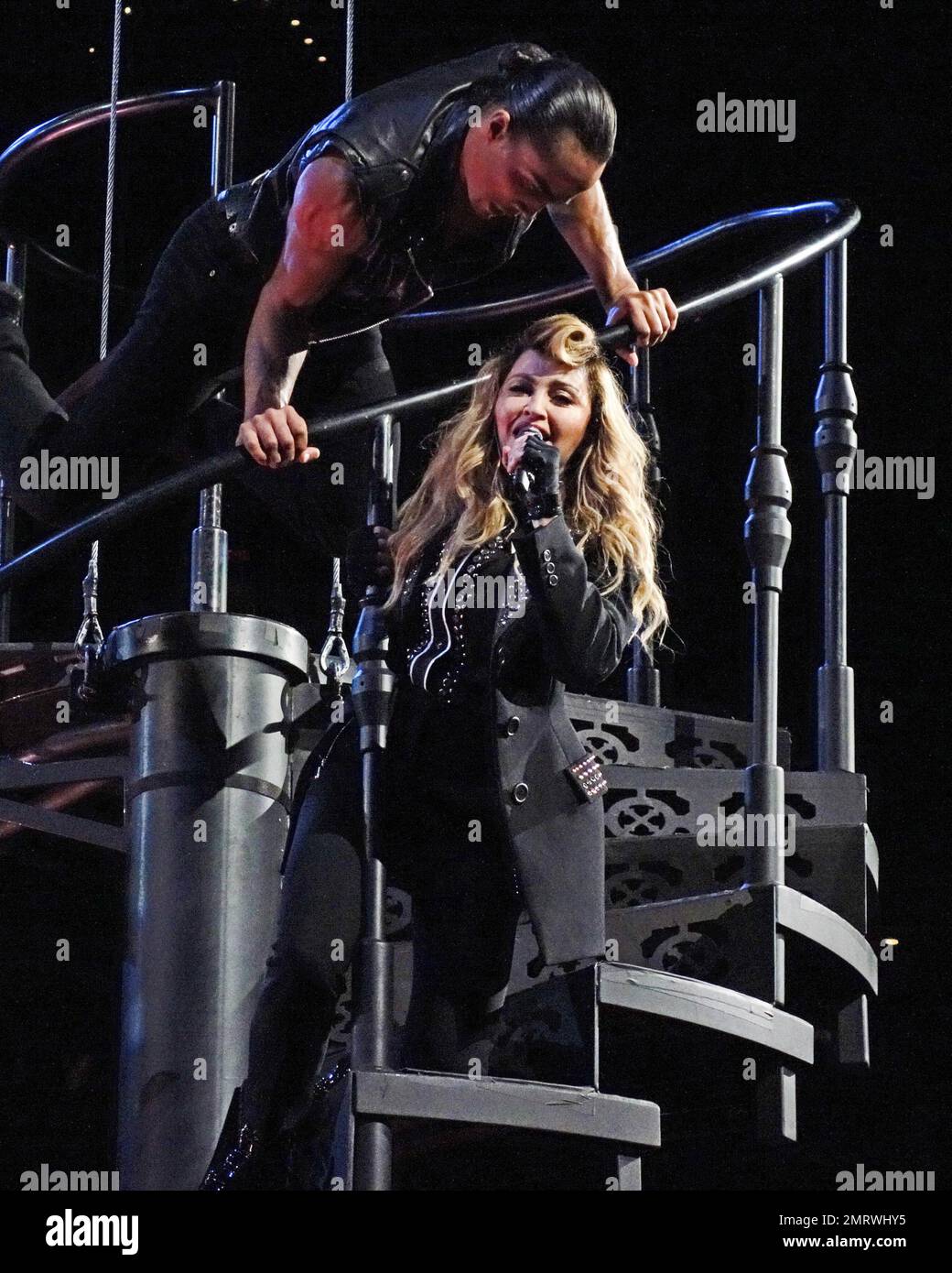 Madonna performs live during her Rebel Heart Tour at American Airlines ...