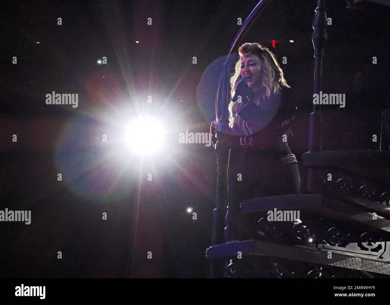 Madonna performs live during her Rebel Heart Tour at American Airlines ...