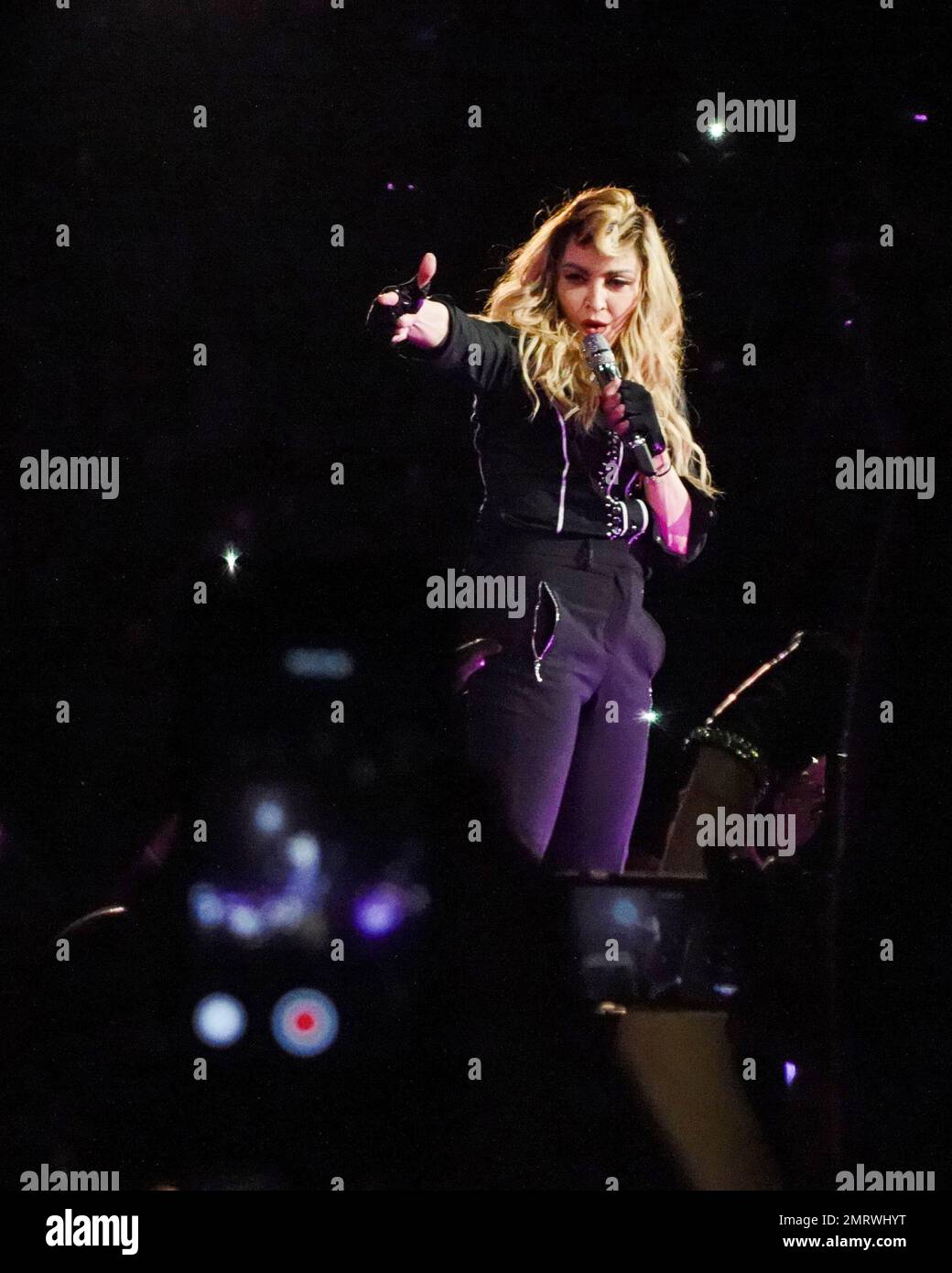 Madonna performs live during her Rebel Heart Tour at American Airlines ...