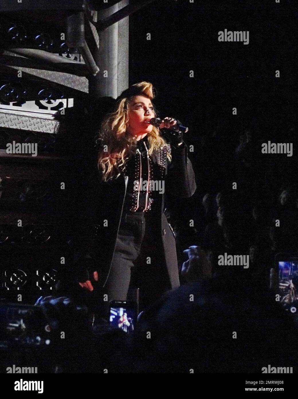 Madonna performs live during her Rebel Heart Tour at American Airlines ...