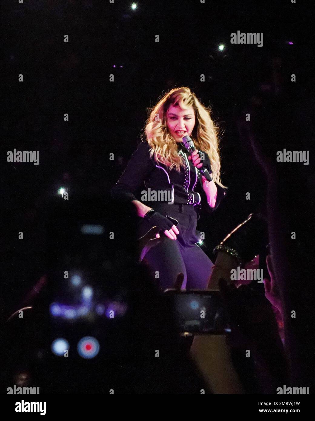 Madonna performs live during her Rebel Heart Tour at American Airlines ...