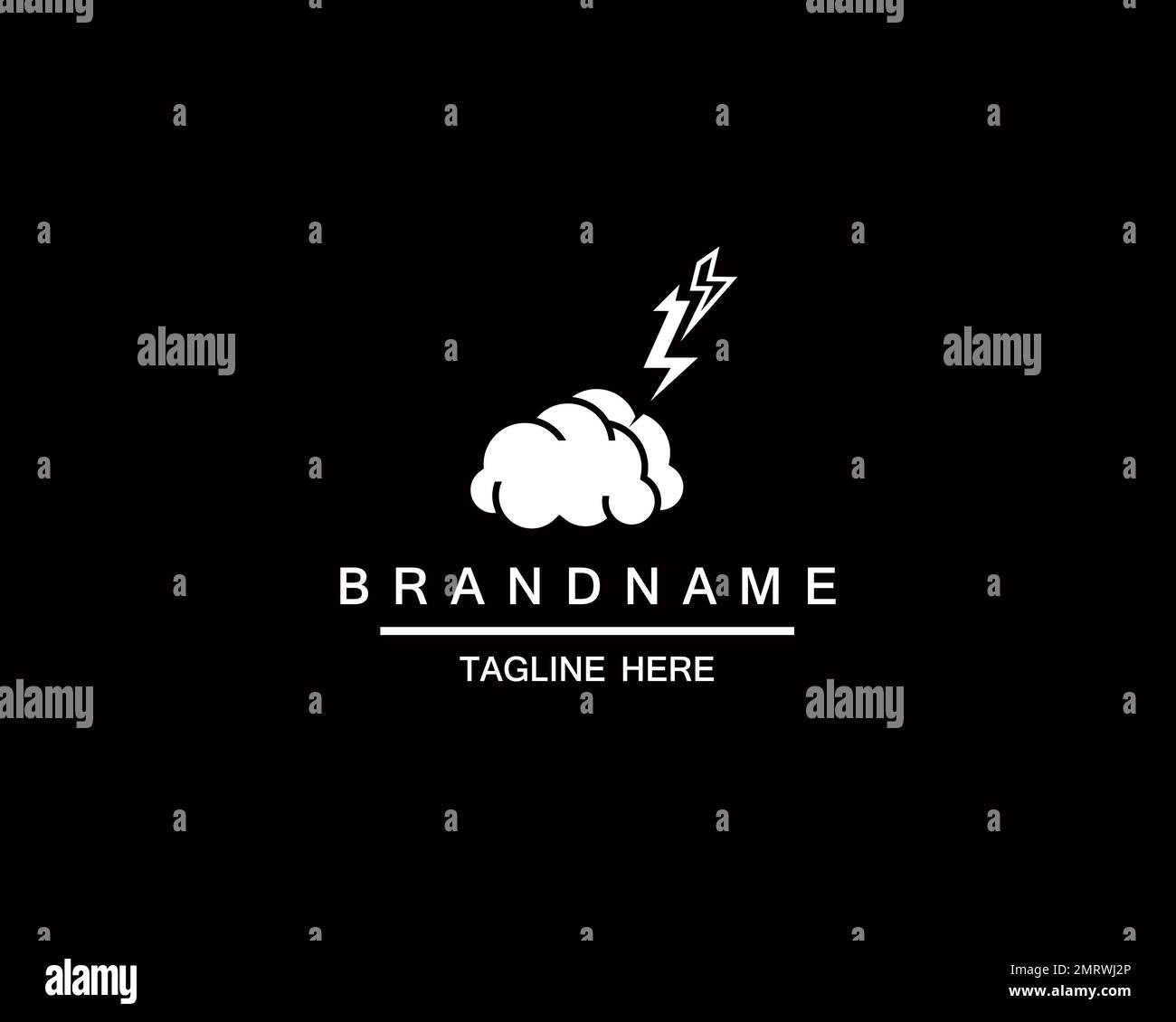 Thunderstorm cloud logo template Stock Vector Image & Art - Alamy