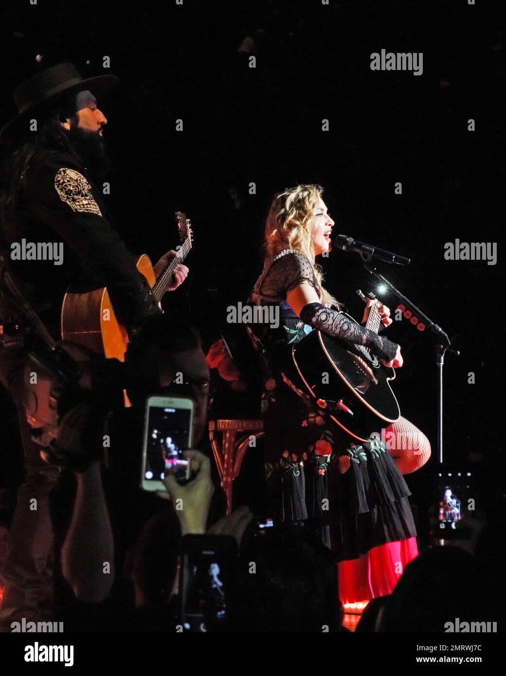 Madonna performs live during her Rebel Heart Tour at American Airlines ...