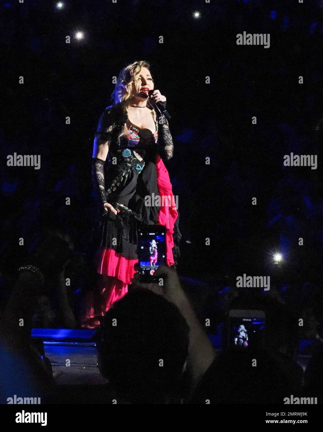 Madonna performs live during her Rebel Heart Tour at American Airlines ...