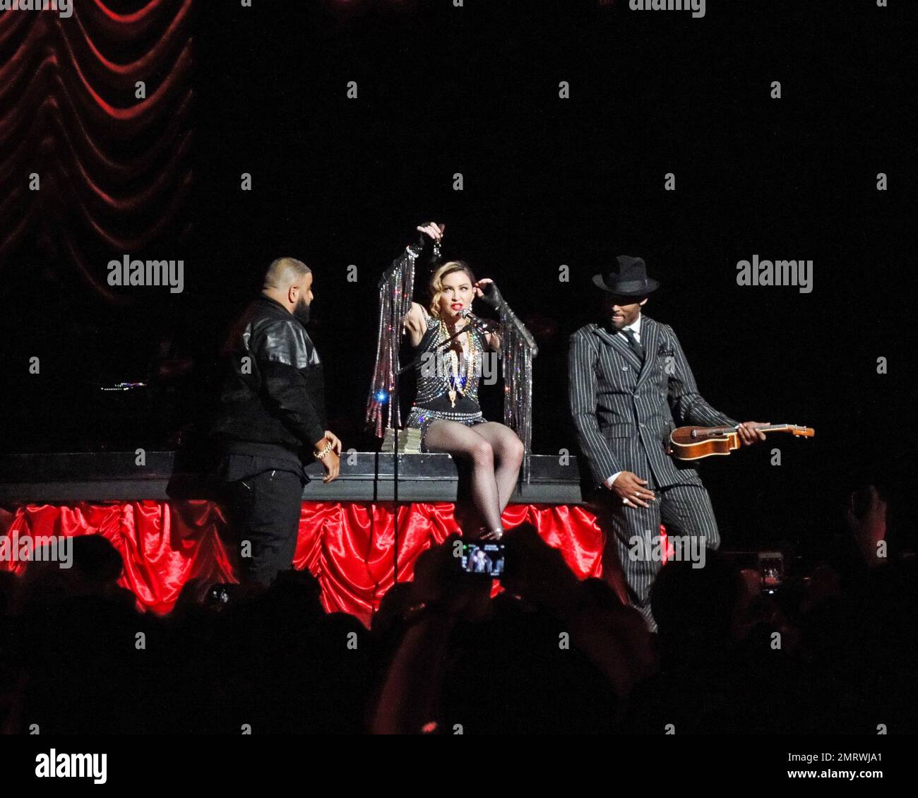 Madonna performs live during her Rebel Heart Tour at American Airlines ...