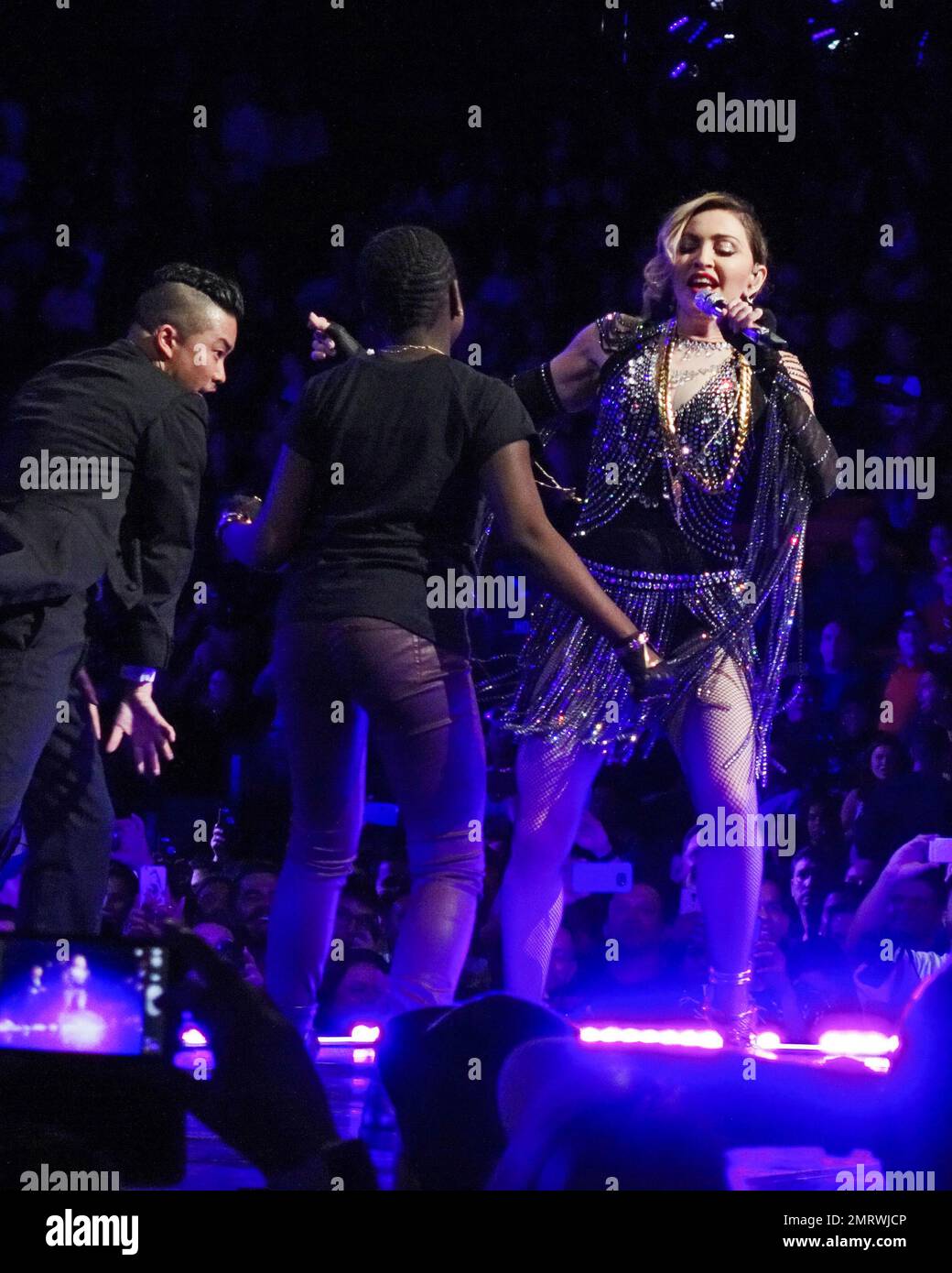 Madonna performs live during her Rebel Heart Tour at American Airlines ...