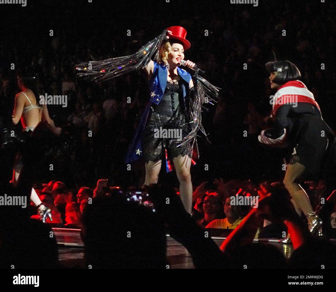 Madonna performs live during her Rebel Heart Tour at American Airlines ...
