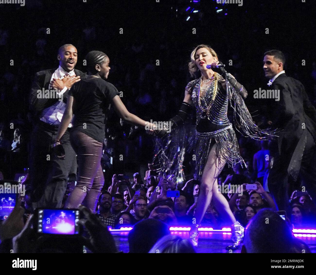 Madonna performs live during her Rebel Heart Tour at American Airlines ...