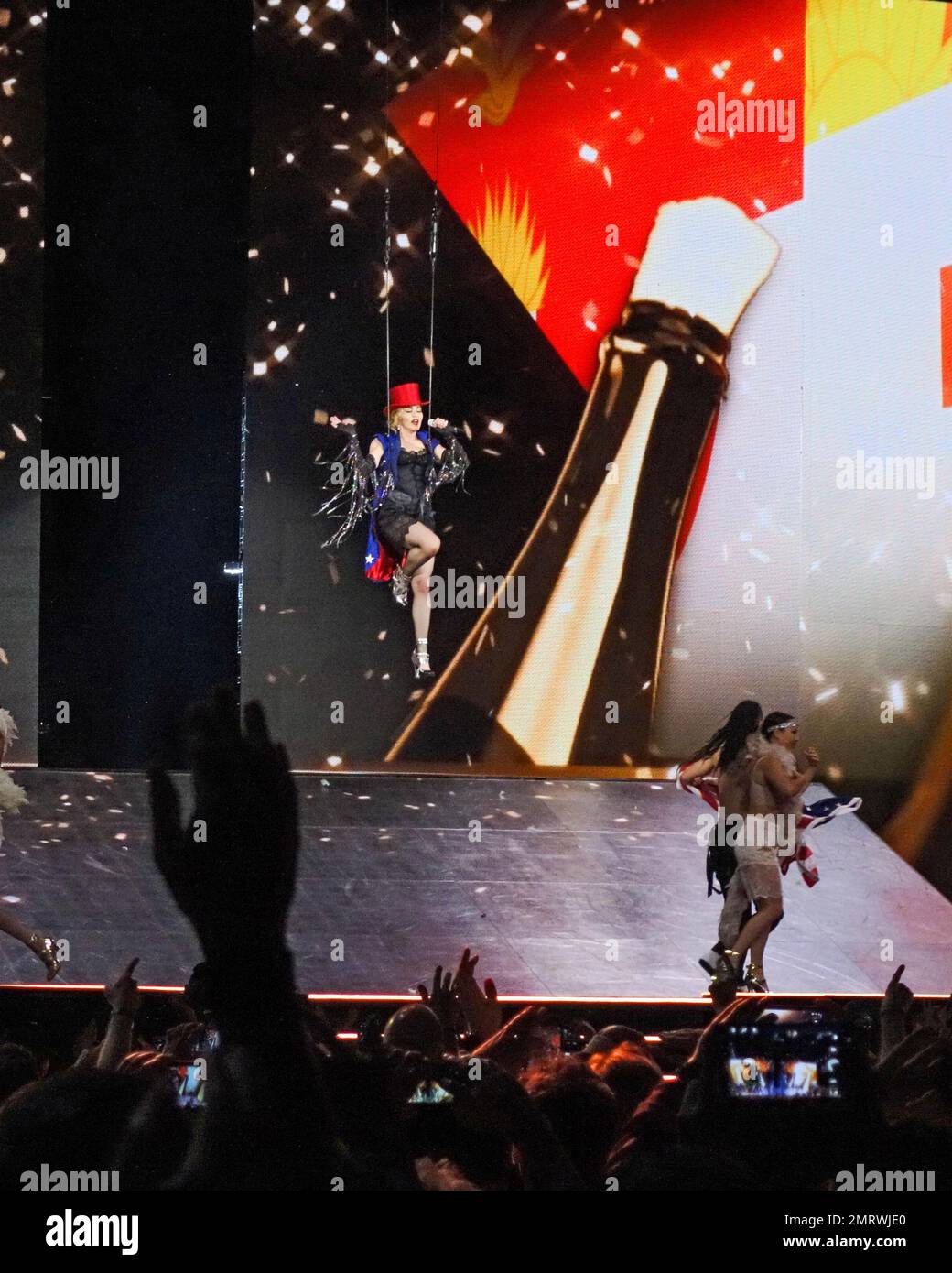 Madonna performs live during her Rebel Heart Tour at American Airlines ...