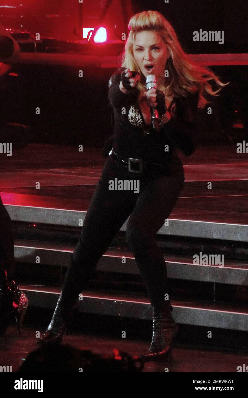 Madonna performs live in concert during her MDNA Tour at the Staples ...