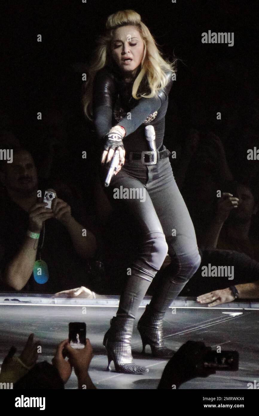 Madonna performs live in concert during her MDNA Tour at the Staples ...