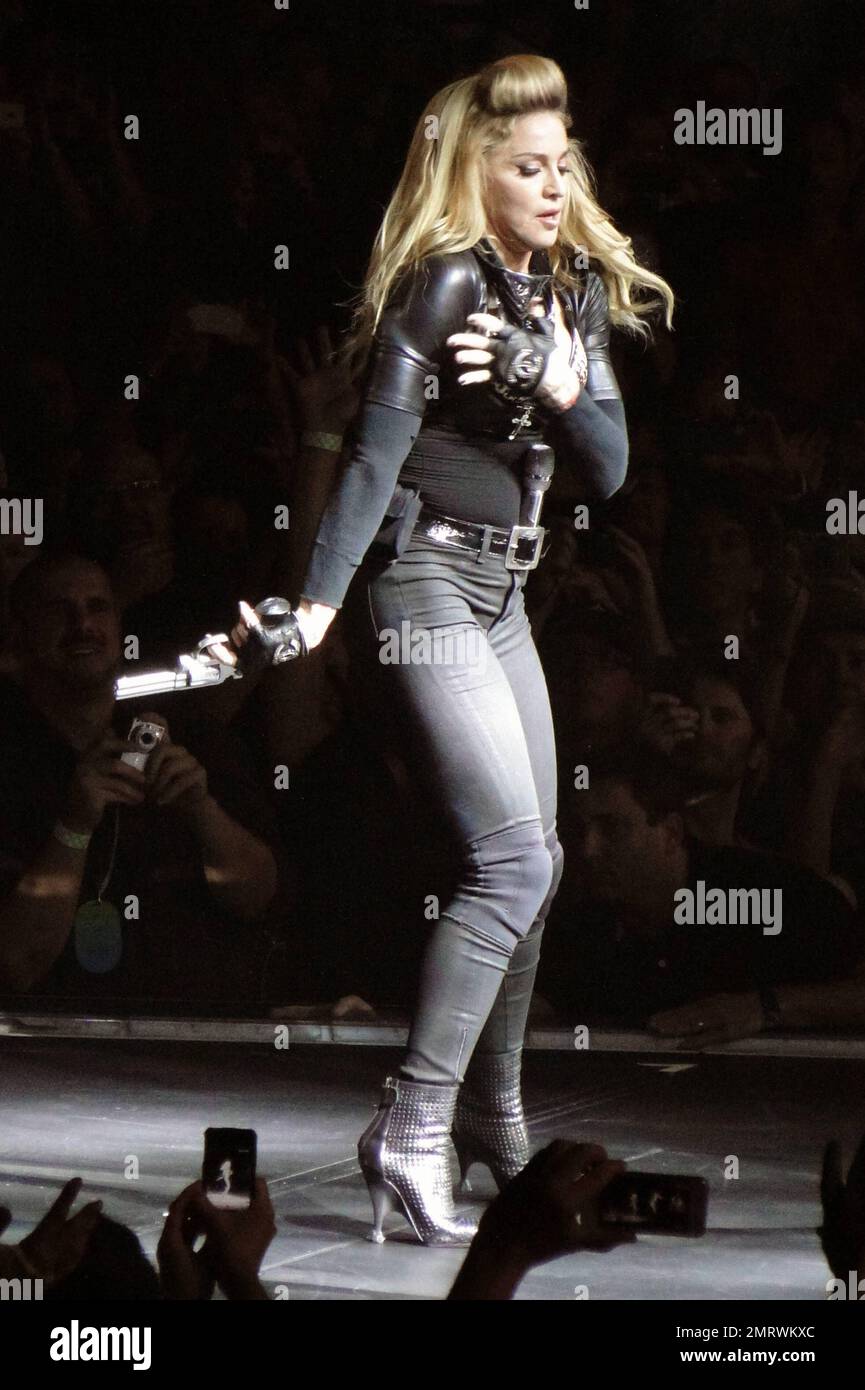 Madonna performs live in concert during her MDNA Tour at the Staples ...