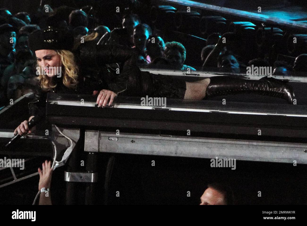 Madonna performs live in concert during her MDNA Tour at the Staples ...