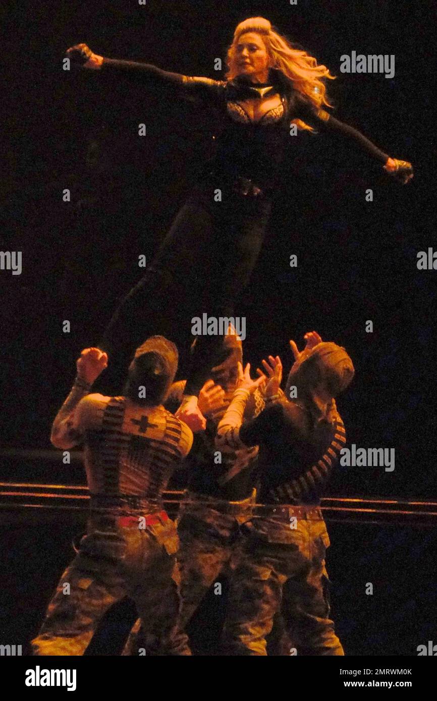 Madonna performs live in concert during her MDNA Tour at the Staples ...