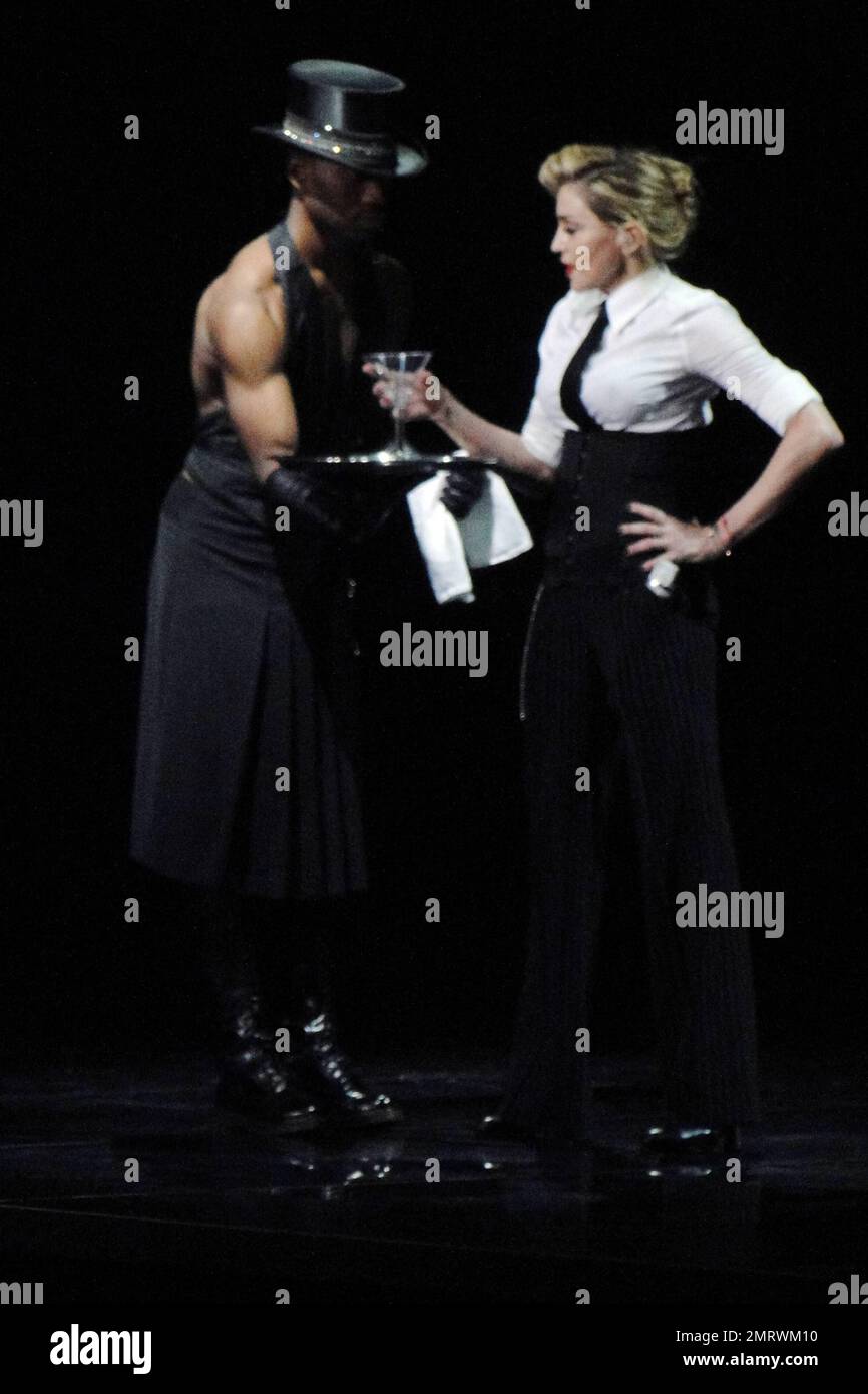 Madonna performs live in concert during her MDNA Tour at the Staples ...