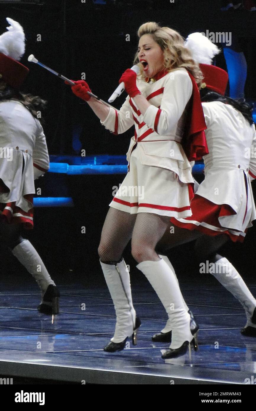 Madonna performs live in concert during her MDNA Tour at the Staples ...