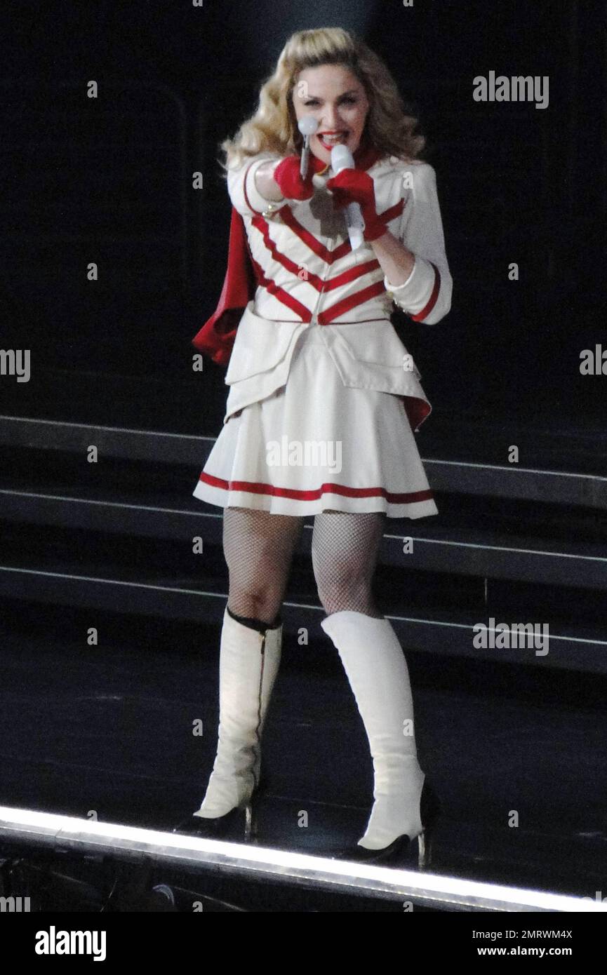 Madonna performs live in concert during her MDNA Tour at the Staples ...