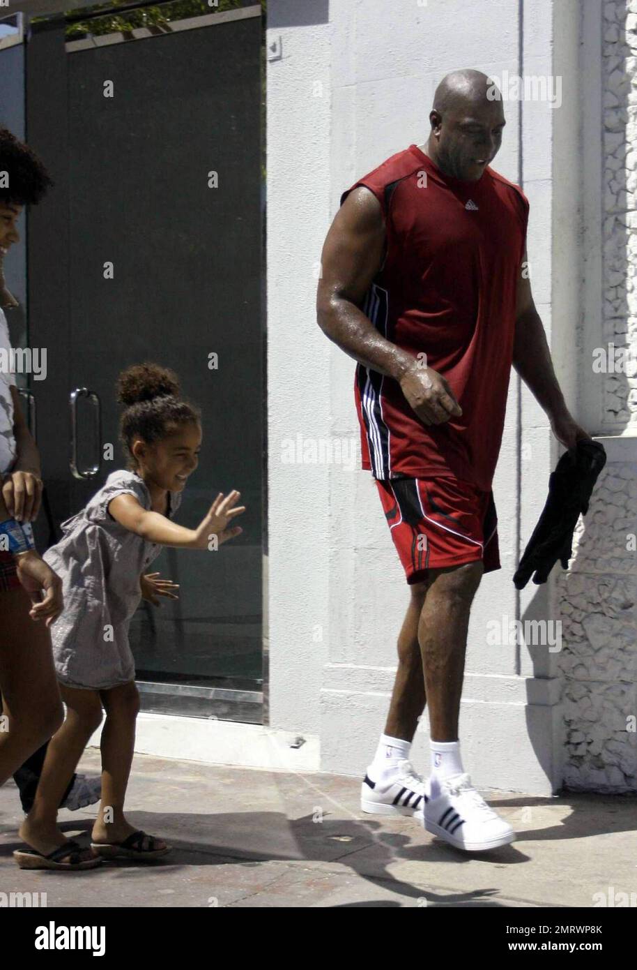 EXCLUSIVE!! Earvin "Magic" Johnson emerged from a Los Angeles aerobics ...
