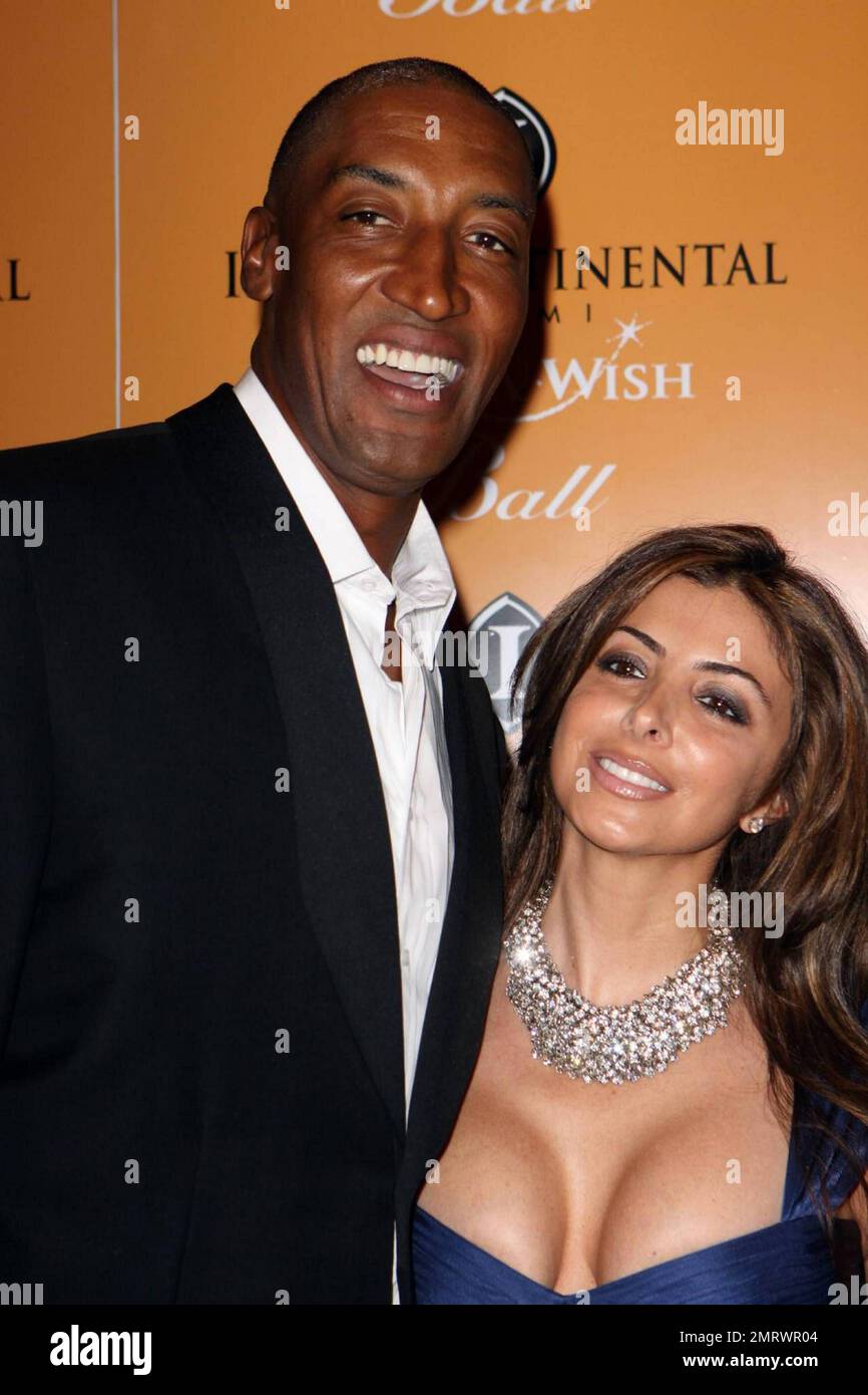 Scottie Pippen and his wife Larsa arrive at The InterContinental Make-A-Wish Ball. Miami, FL. 11 ...