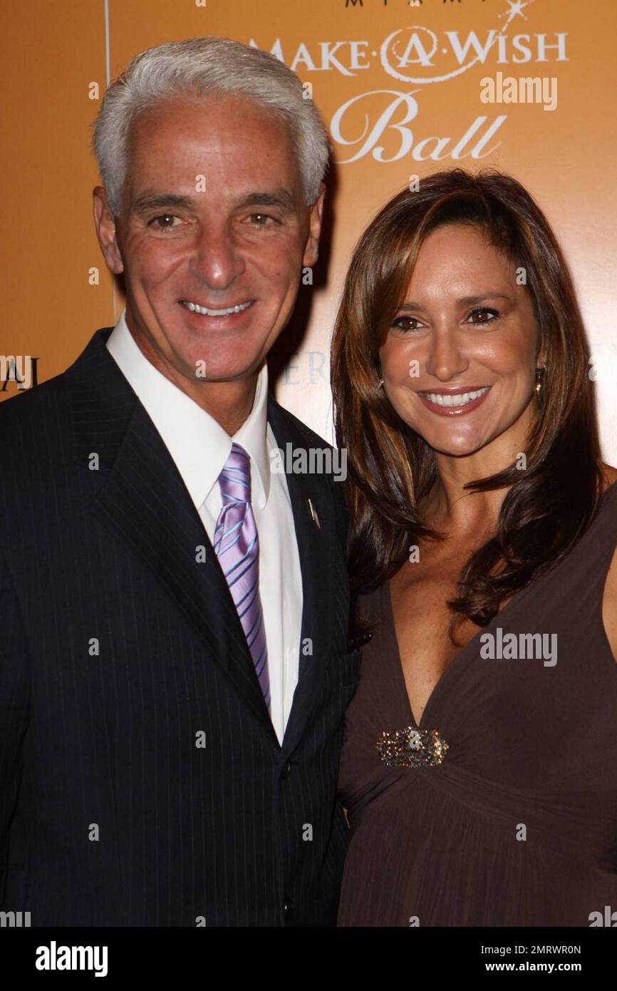 Governor Charlie Crist and his wife arrive at The InterContinental Make ...