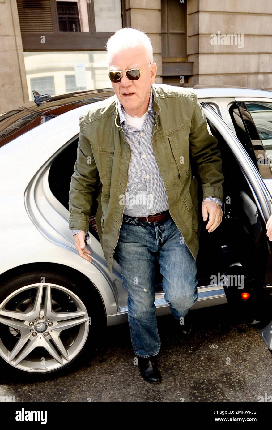 "A Clockwork Orange" actor Malcolm MacDowell arrives to BBC Radio 2 ...