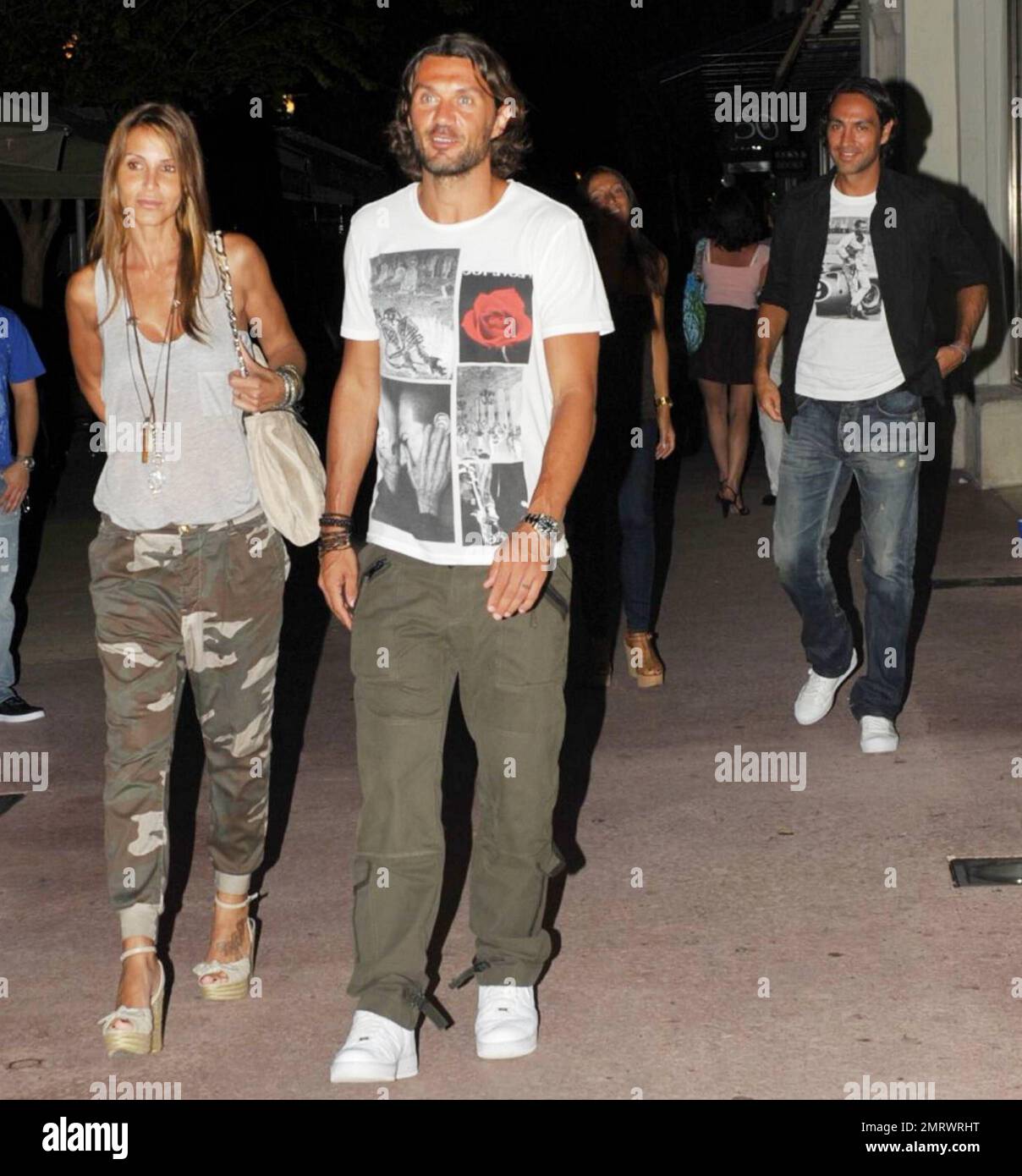 EXCLUSIVE!! Italian footballers Paolo Maldini and Alessandro Nesta ...