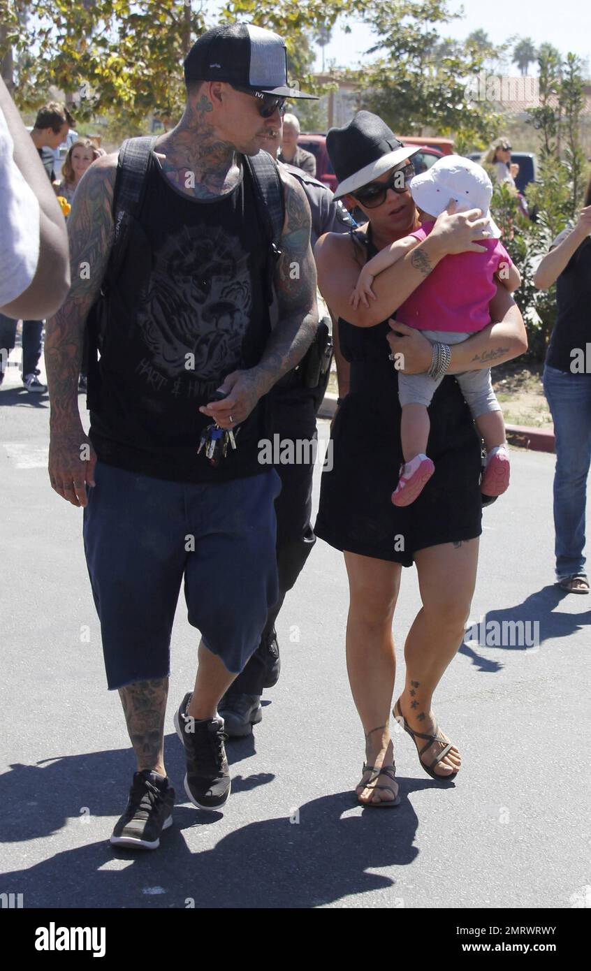 Pink and husband Carey Hart with their daughter Willow at the 31st ...