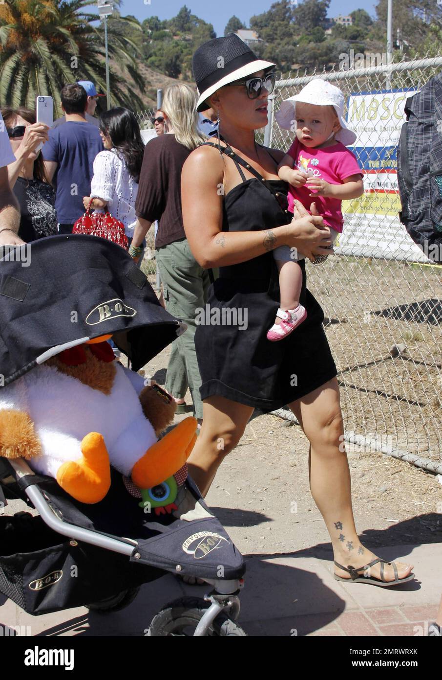 Pink and husband Carey Hart with their daughter Willow at the 31st ...