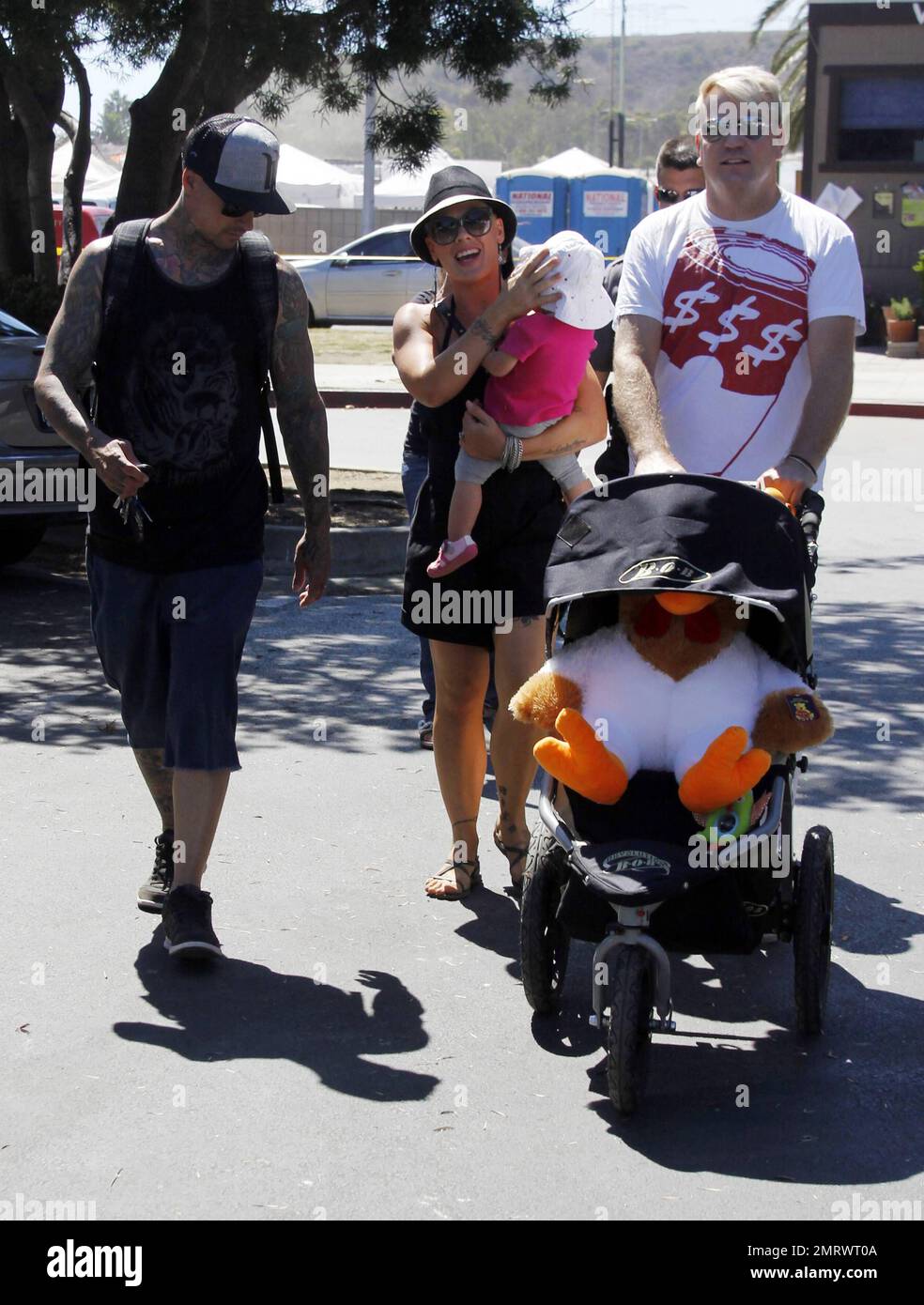 Pink and husband Carey Hart with their daughter Willow at the 31st ...