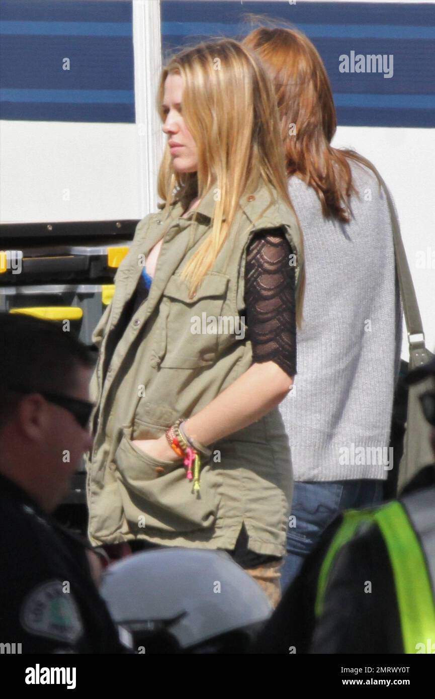 Majandra Delfino on the set of Mandy Moore's new untitled television ...