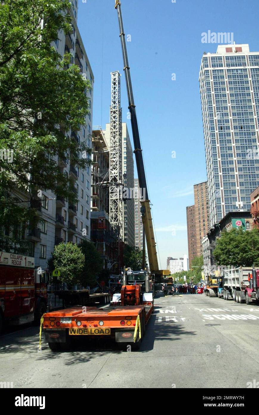 A construction crane collapsed today in New York City on the corner of ...
