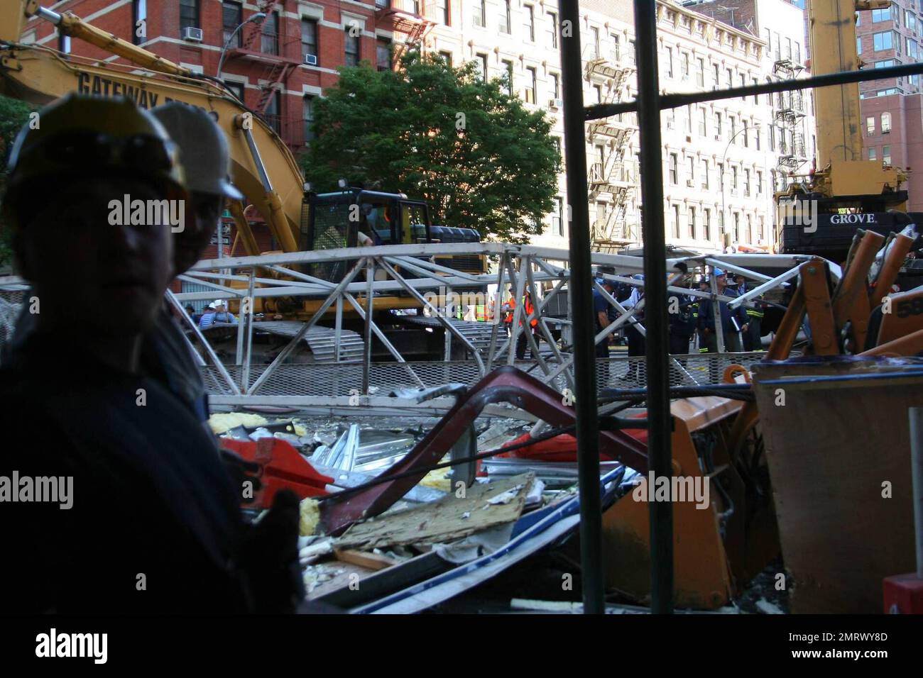 A construction crane collapsed today in New York City on the corner of ...