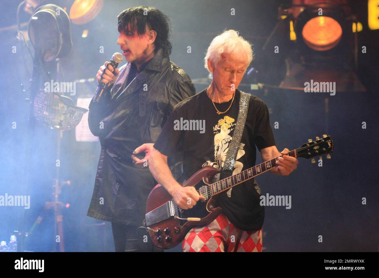 Marilyn Manson performs live at the 2012 Sunset Street Music Festival ...