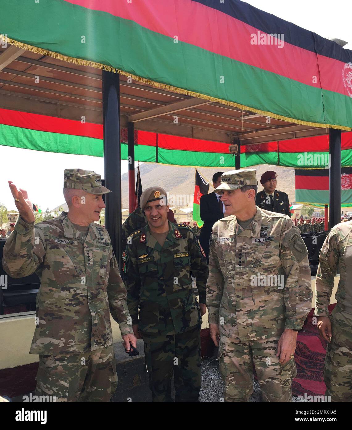 FILE - In this Aug. 20, 2017 file photo, U.S. Gen. John Nicholson, top ...