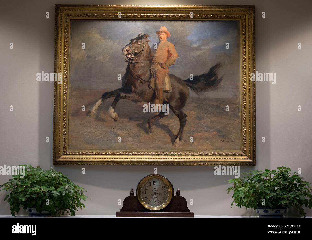 A portrait of Teddy Roosevelt "The Rough Rider" by Tadé (Thadeus) Styka ...