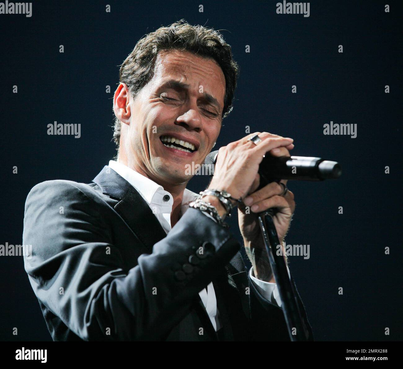 Marc Anthony performs live in concert at the American Airlines Arena as ...