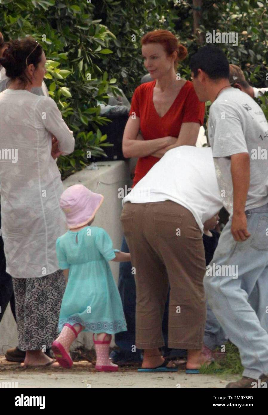 EXCLUSIVE!! Actress Marcia Cross was seen landscaping her front yard ...