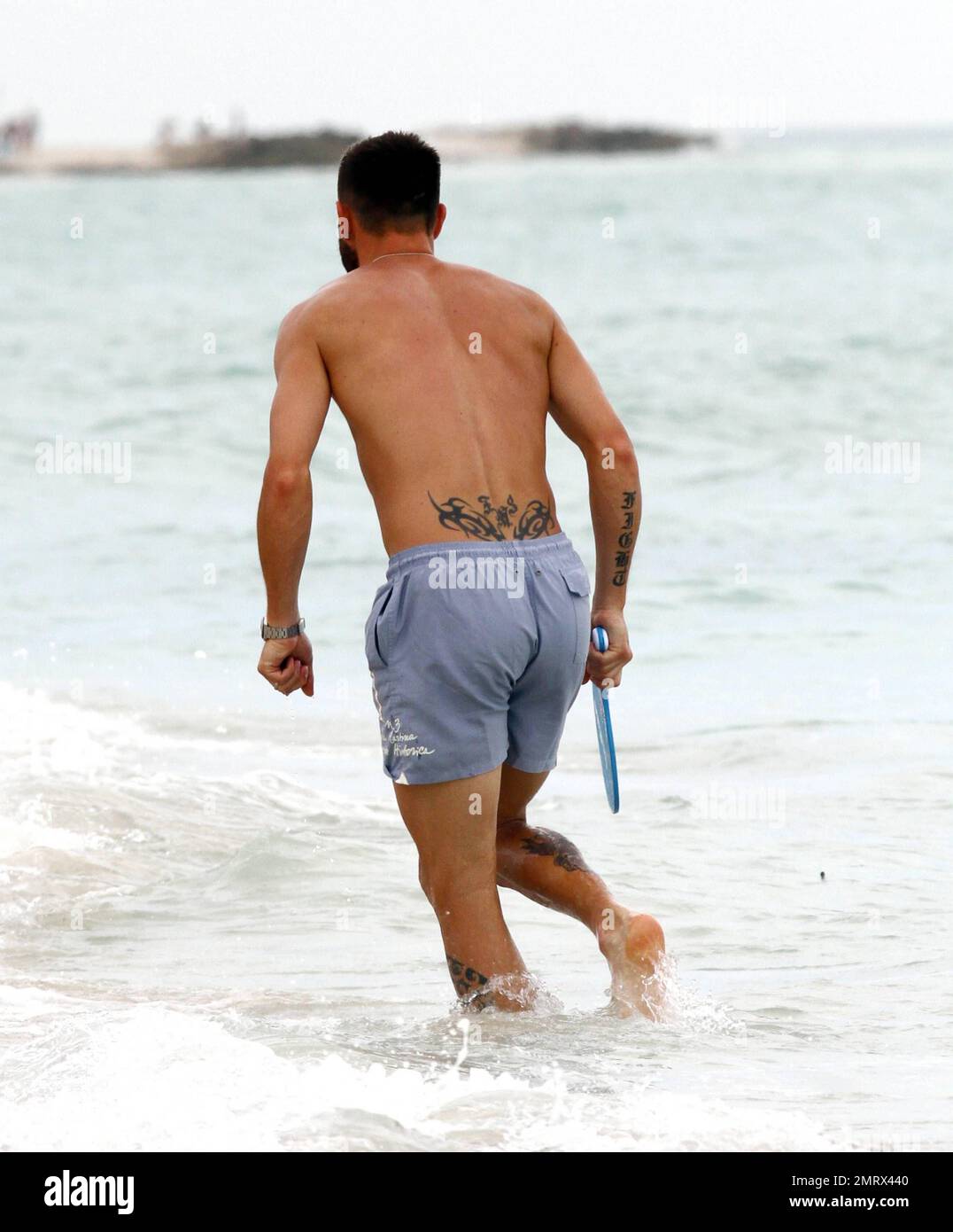 Marco Cassetti and his family enjoy a day at the beach. Marco and his ...