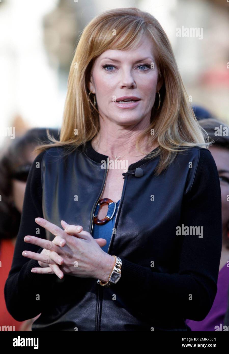 "CSI: Crime Scene Investigation" star Marg Helgenberger wears black ...
