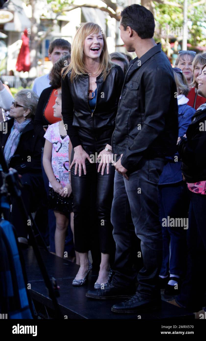 "CSI: Crime Scene Investigation" star Marg Helgenberger wears black ...