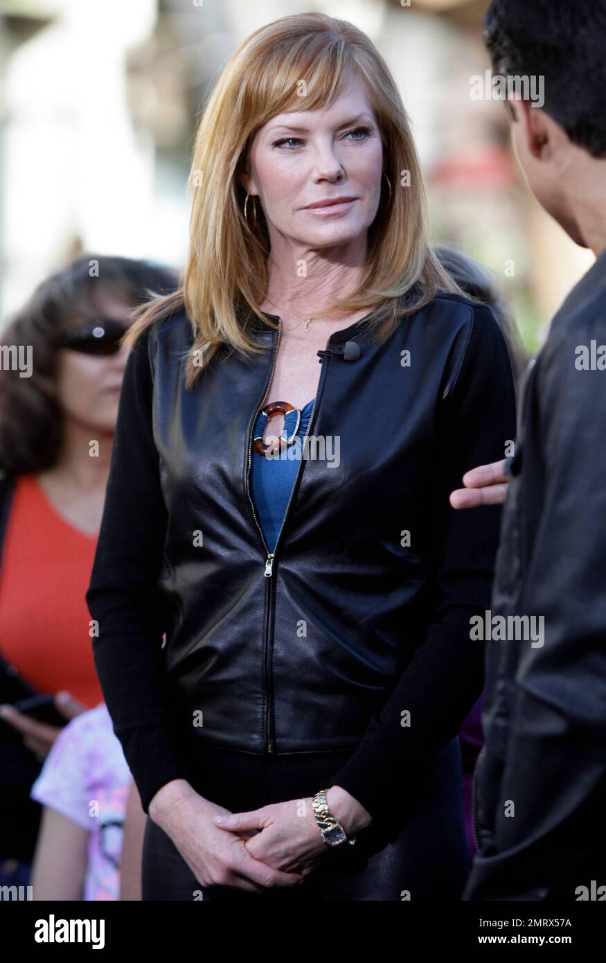 "CSI: Crime Scene Investigation" star Marg Helgenberger wears black ...